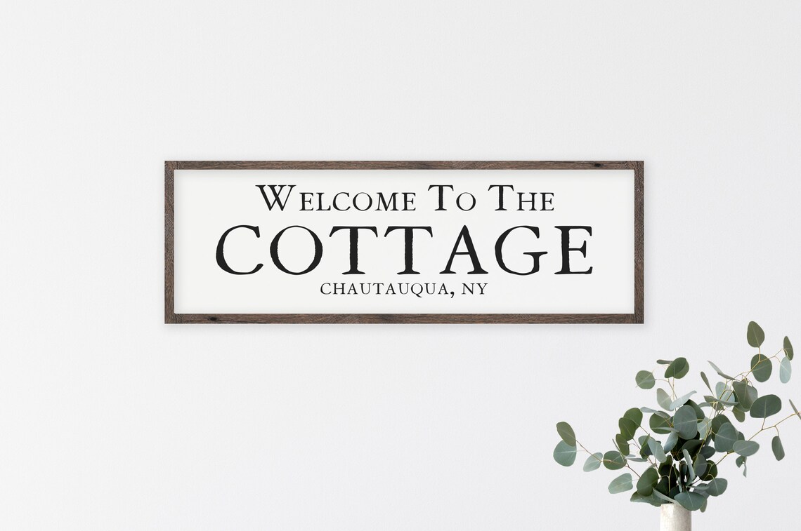 Personalized Welcome to the Cottage Sign Custom Wood Sign - Etsy