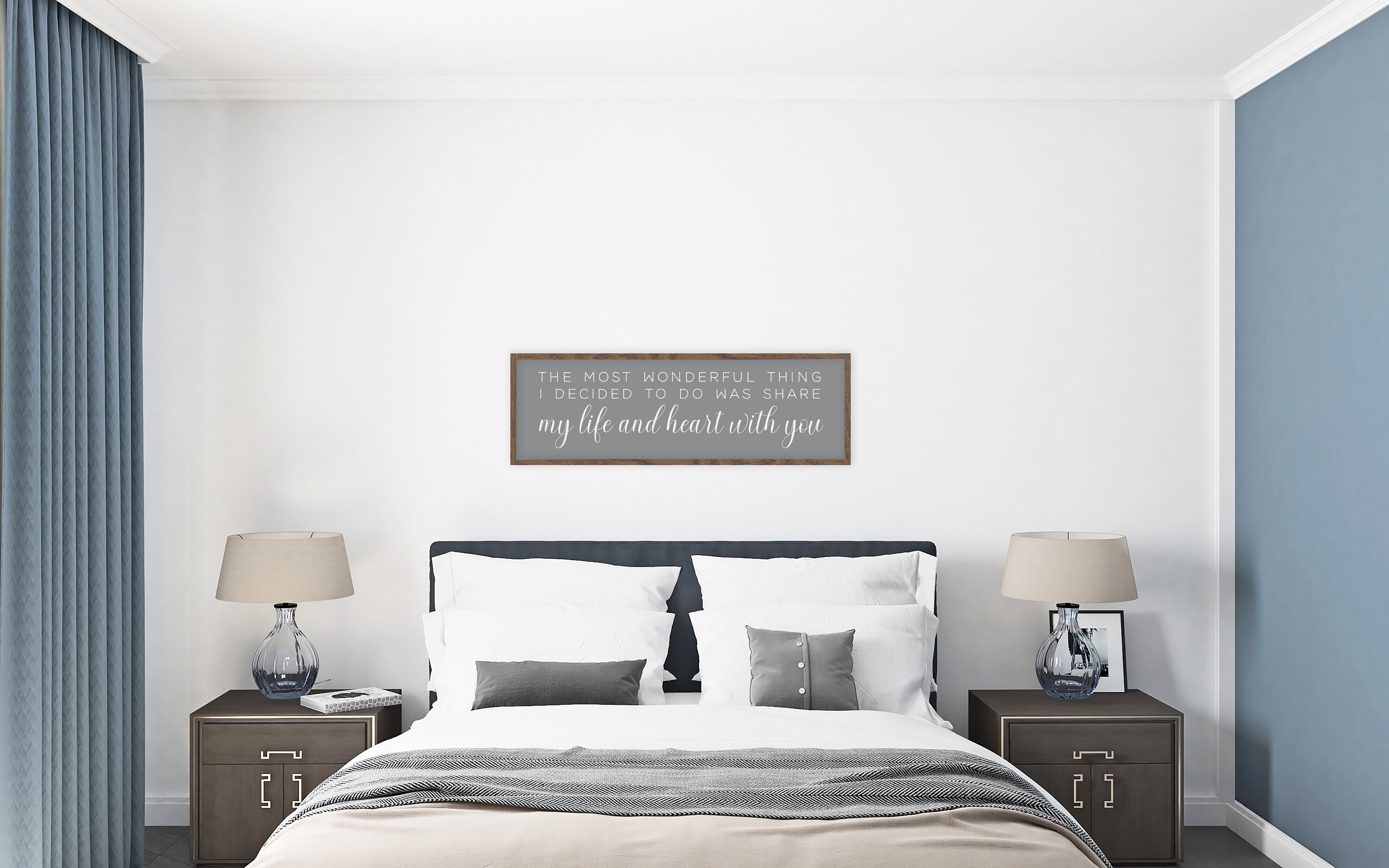 Bedroom Wall Decor Over The Bed Master Bedroom Signs Above | Etsy