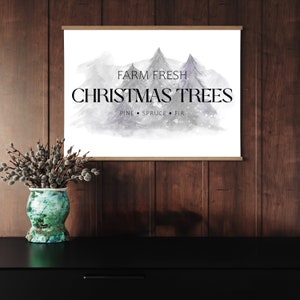 Large Wall Art, Farm Fresh Christmas Tree, Canvas Wall Art, Seasonal ...