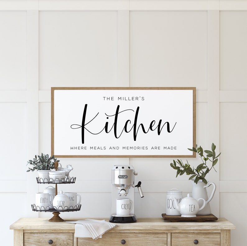 Personalized Kitchen Sign, Custom Kitchen Signs, Wood Sign, Last Name ...