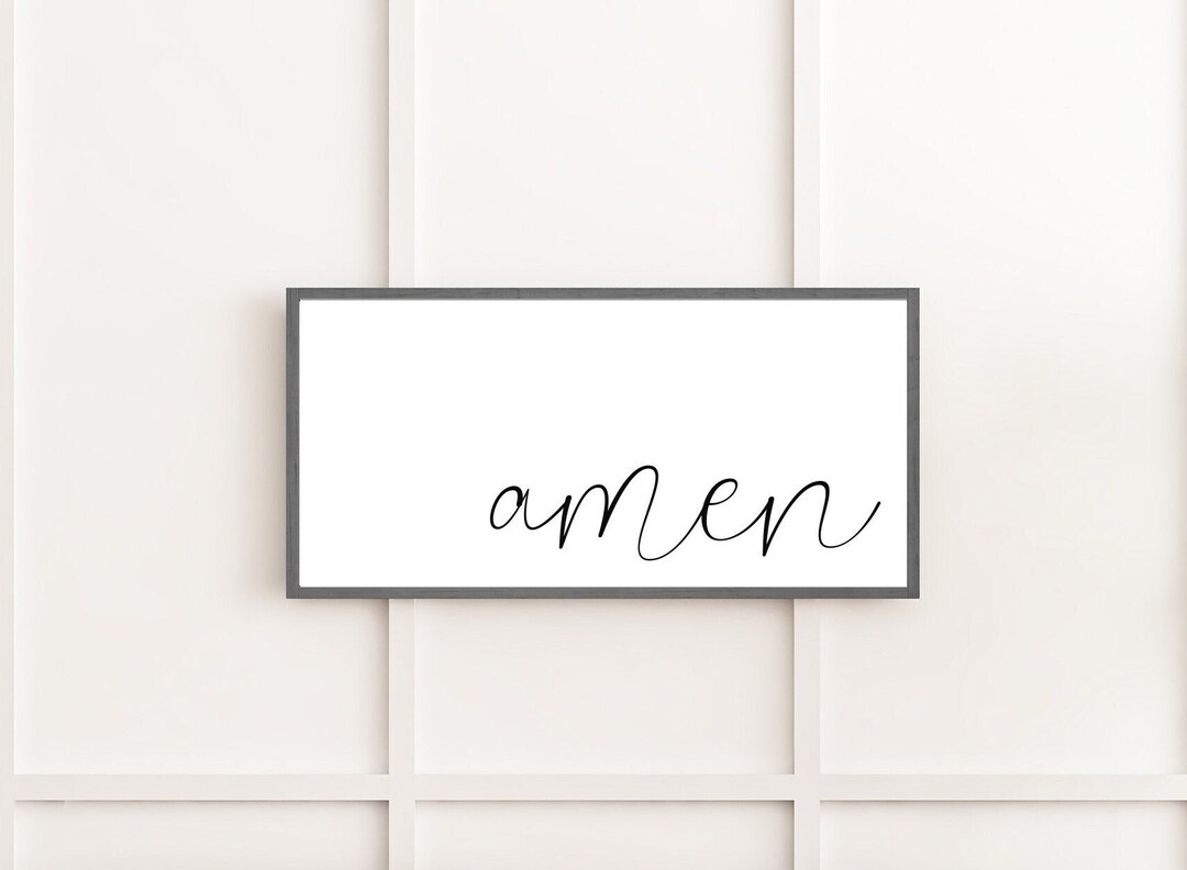 Amen Sign, Scripture Wall Decor, Wood Framed Sign, Farmhouse Wall Decor ...
