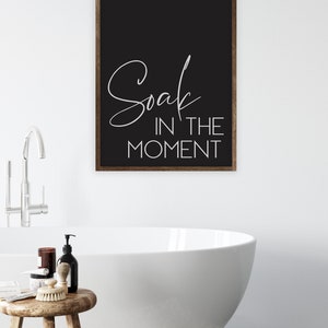 Bathroom Wall Decor-bathroom Signs-soak Sign-wooden Signs-farmhouse ...