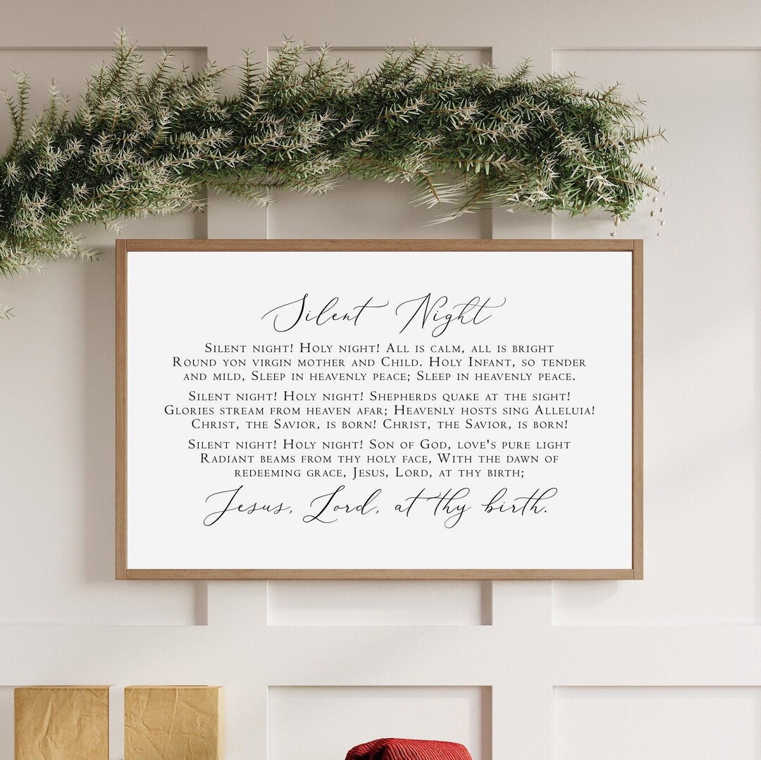 Silent Night Sign, Christmas Signs, Christmas Wall Decor, Wood Signs ...