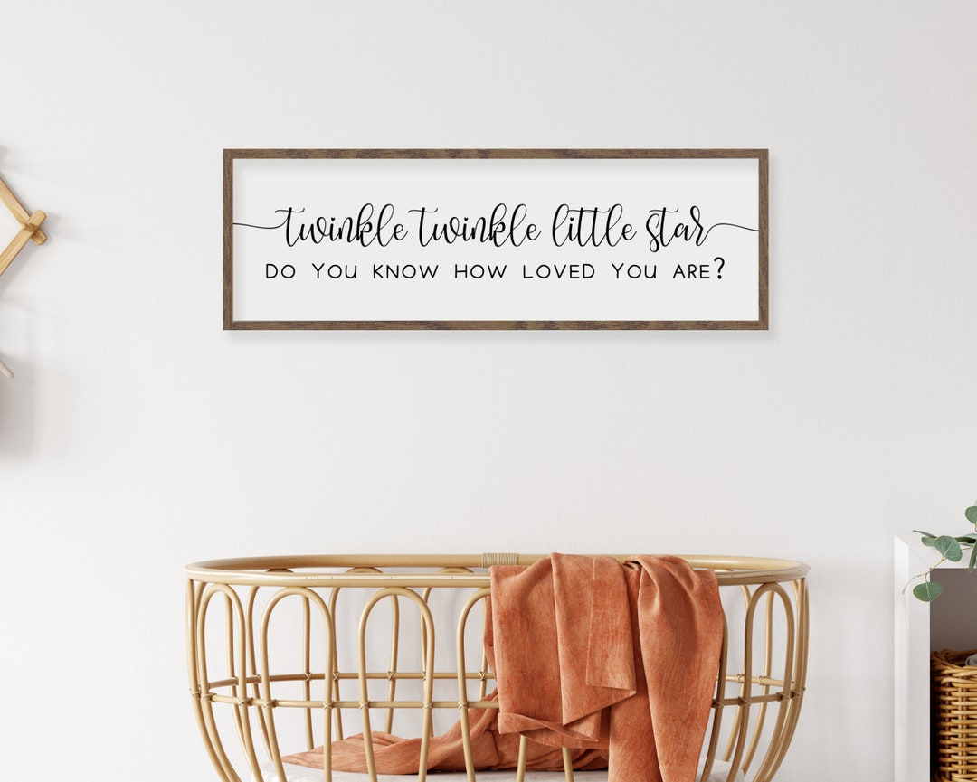 Twinkle Twinkle Little Star Sign Nursery Sign Baby Room Wall - Etsy