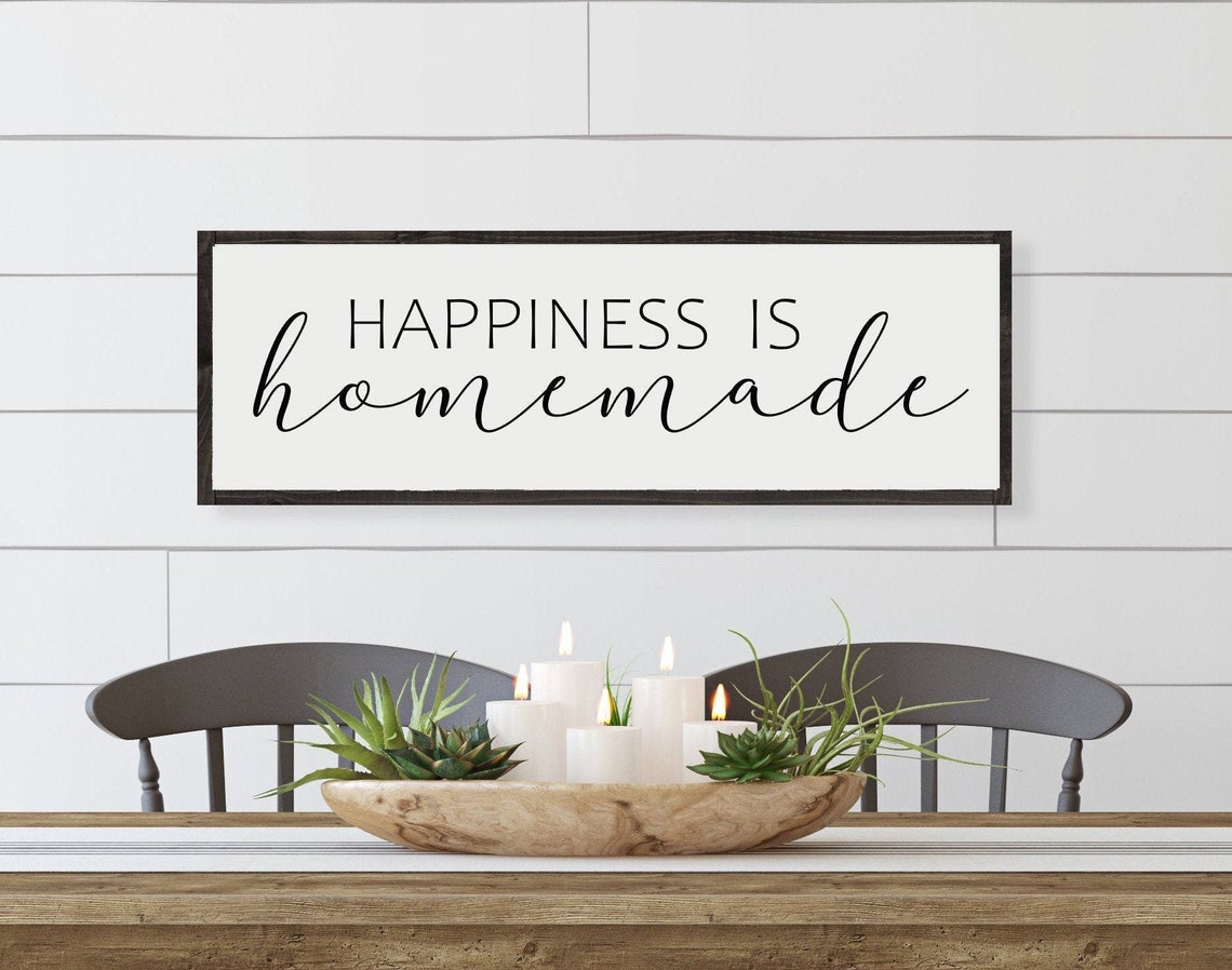 Kitchen Signs Kitchen Wall Decor Happiness is Homemade - Etsy