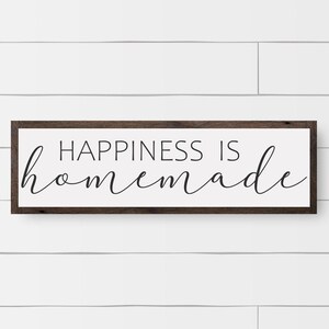 Happiness is Homemade Wood Sign Farmhouse Kitchen Kitchen | Etsy