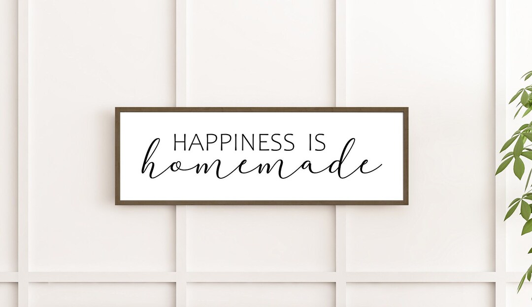 Kitchen Signs | Kitchen Wall Decor | Happiness is Homemade Wood Sign ...