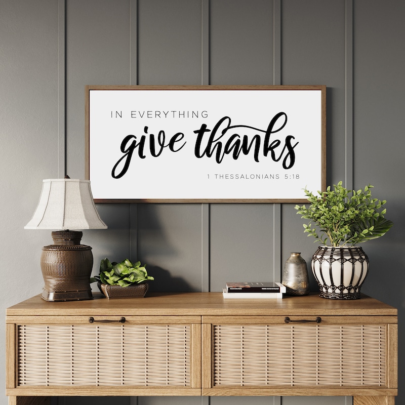 Give Thanks Sign - Etsy