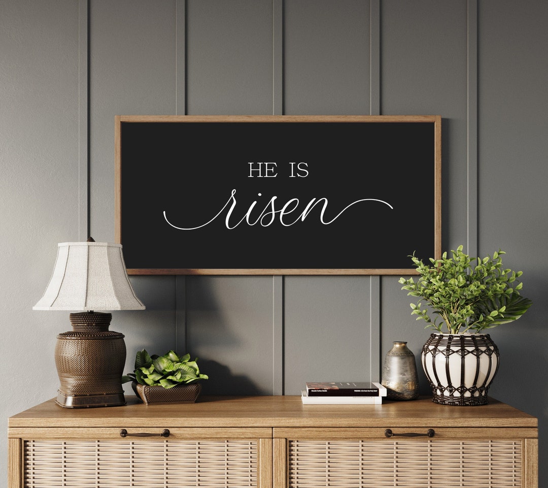 He is Risen Sign | Easter Decor | Spring Decor | Wood Signs | Christian ...