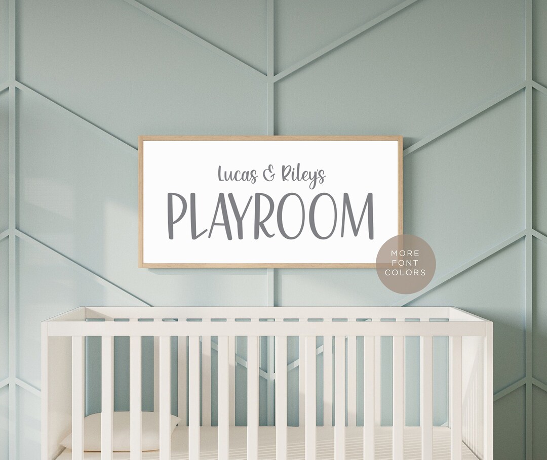 Custom Playroom Sign With Names, Personalized Kids Room Decor - Etsy