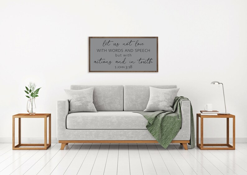 Living room wall decor scripture wall art bible verse sign | Etsy