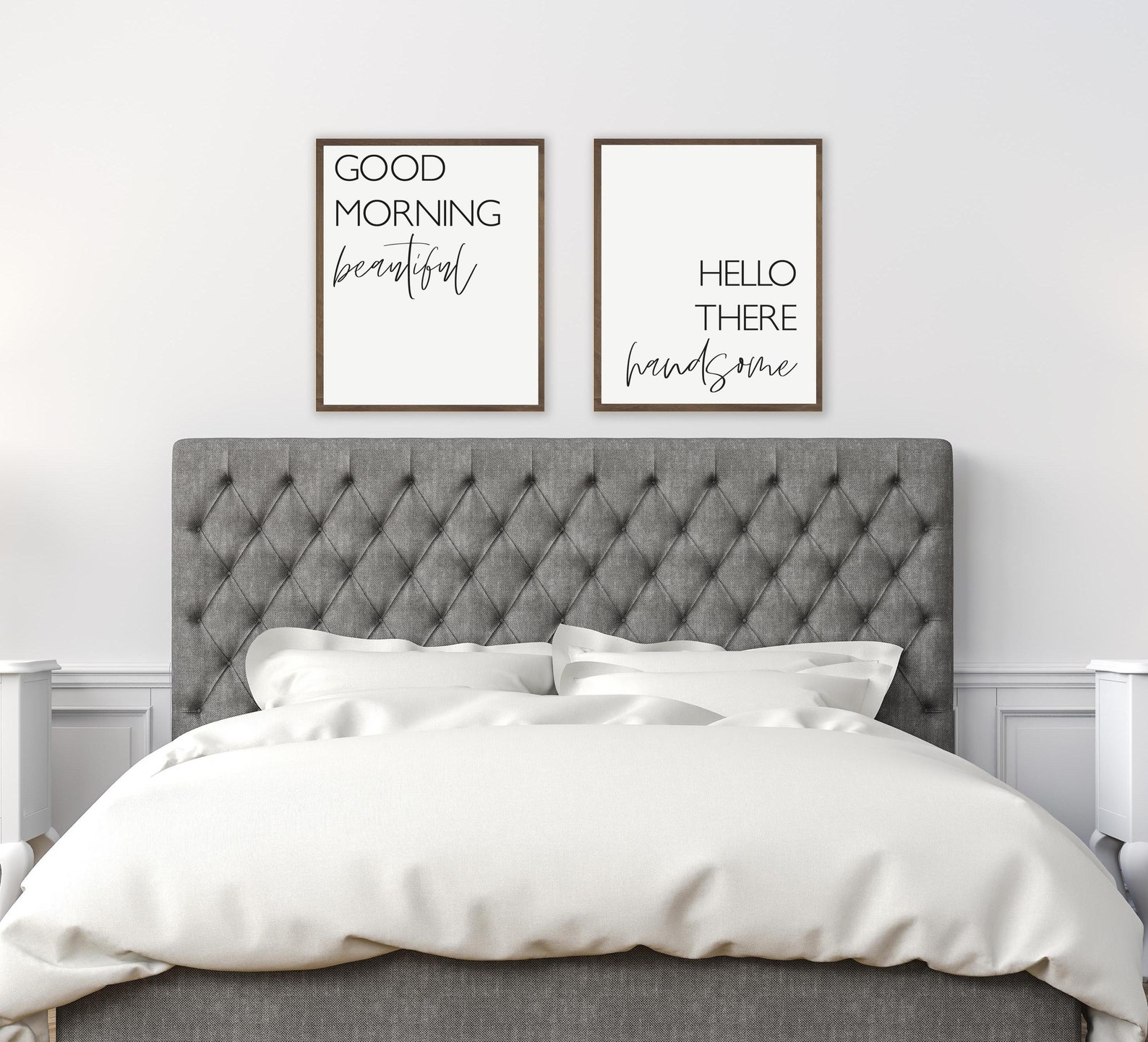 Good Morning Beautiful Hello There Handsome Signs Couples - Etsy