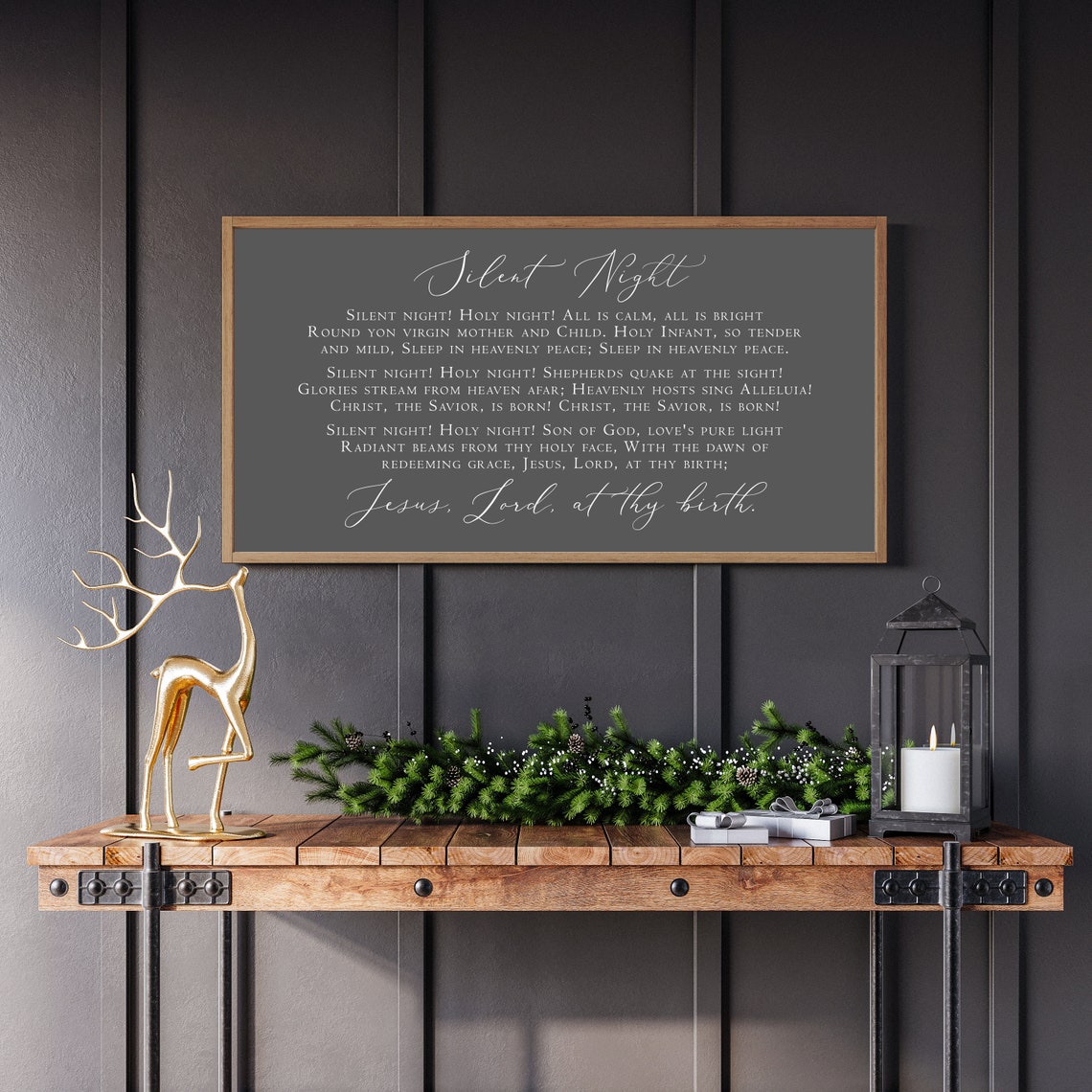 Silent Night Sign, Christmas Signs, Christmas Wall Decor, Wood Signs ...