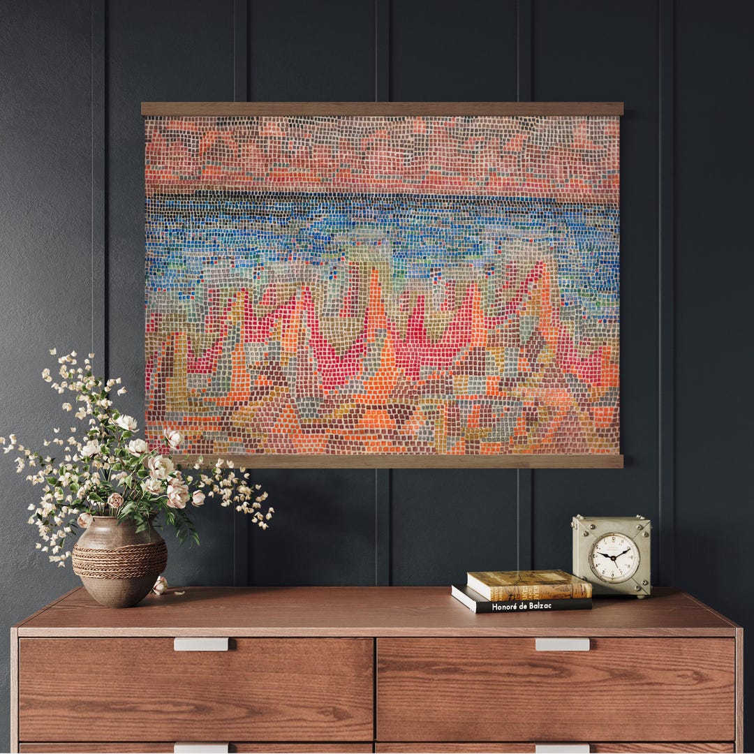 Mosaic Wall Art Print, Canvas Wall Tapestry, Wall Hanging for Home ...