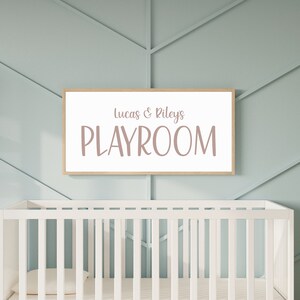 Custom Playroom Sign With Names, Personalized Kids Room Decor - Etsy