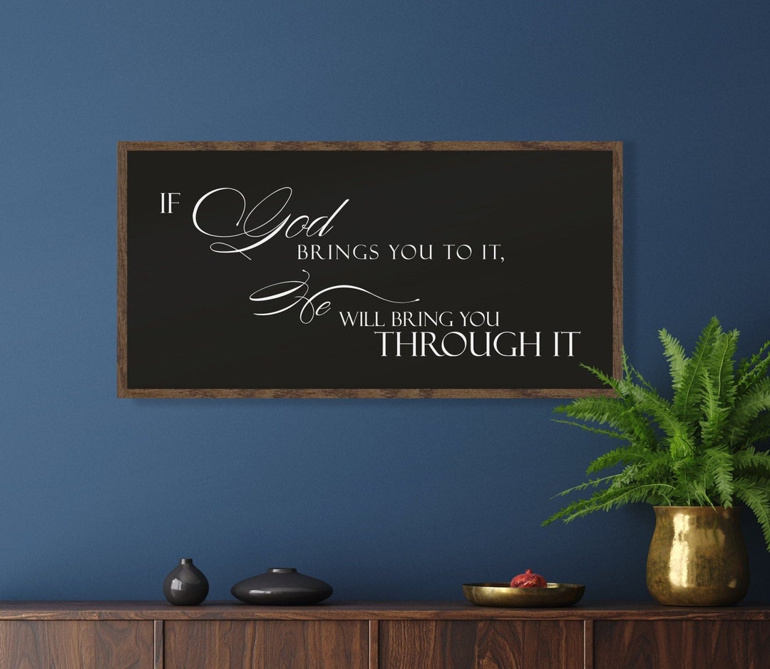 Inspirational Sign, Living Room Wall Decor, Home Wall Decor, Christian ...