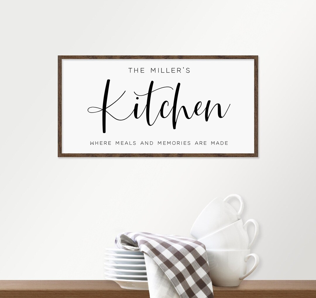 Personalized Kitchen Sign, Custom Kitchen Signs, Wood Sign, Last Name ...