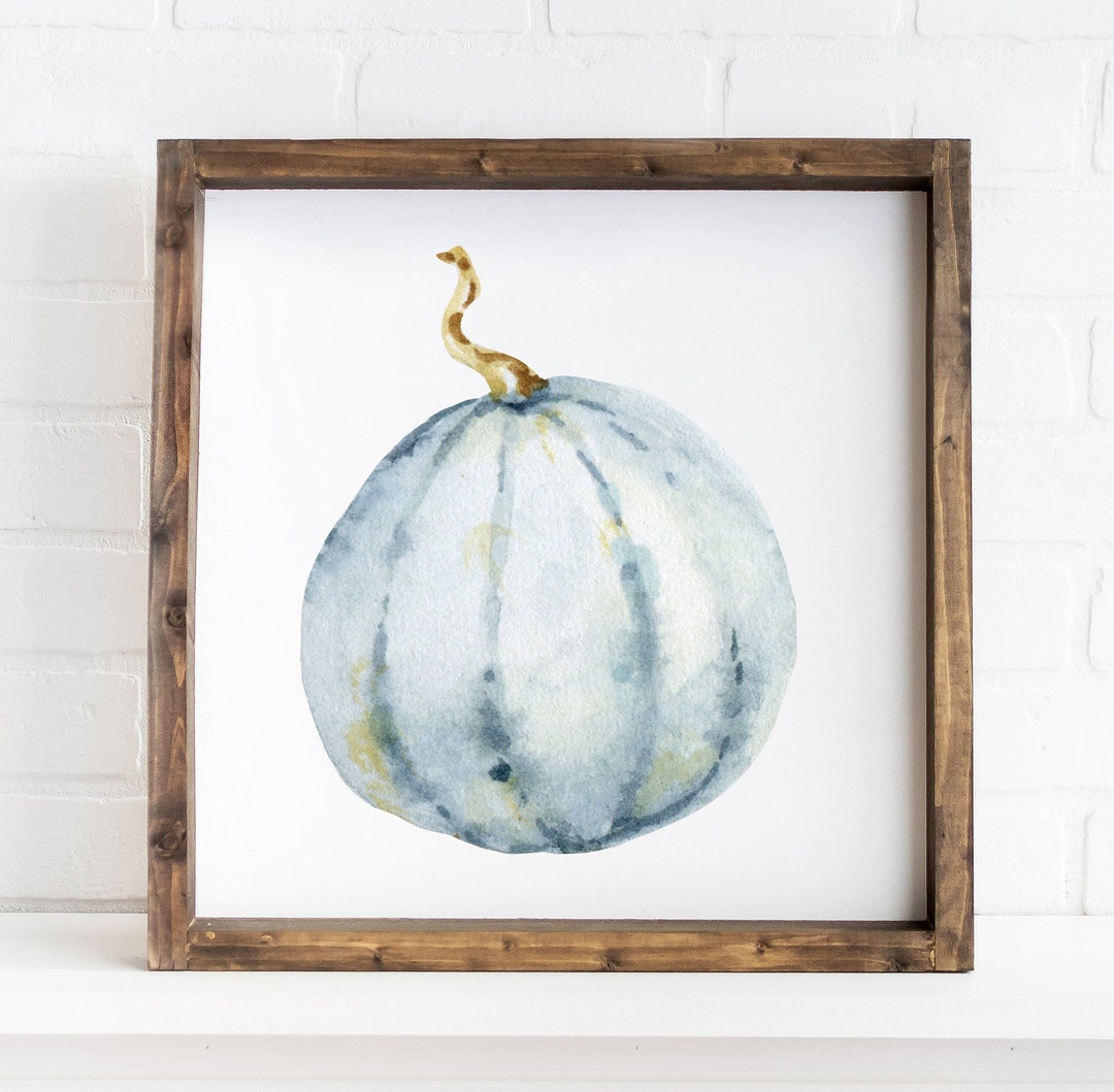 Blue Pumpkin Sign, Wood Signs for Fall, Fall Wall Decor, Pumpkin Accent ...
