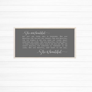 Girls Bedroom Wall Decor, She Was Beautiful Sign, F. Scott Fitzgerald ...