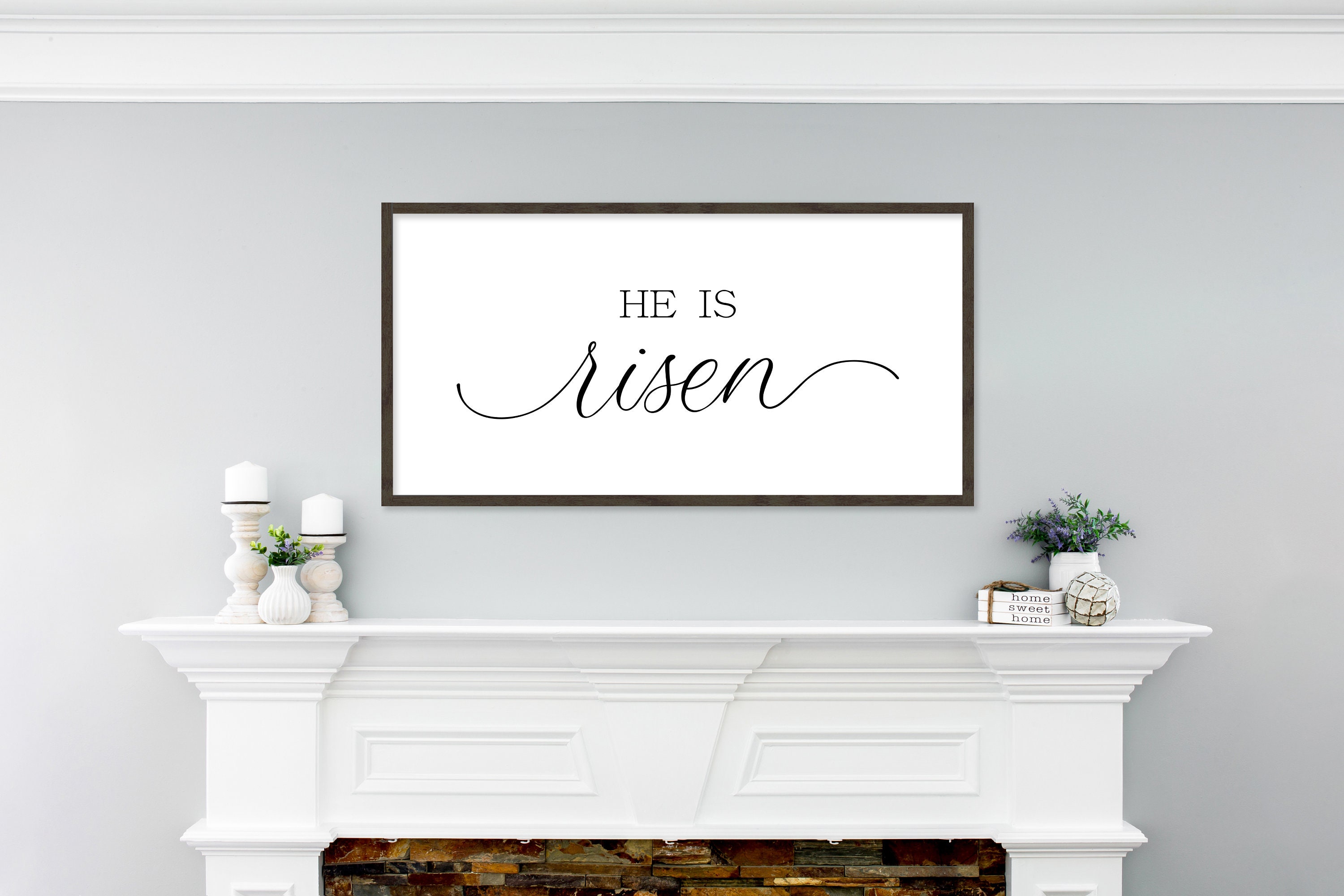 He is Risen Sign Easter Decor Spring Decor Wood Signs - Etsy