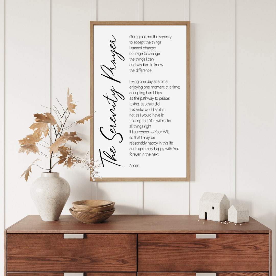 Serenity Prayer Sign, Inspirational Signs, Prayer Signs, Serenity ...