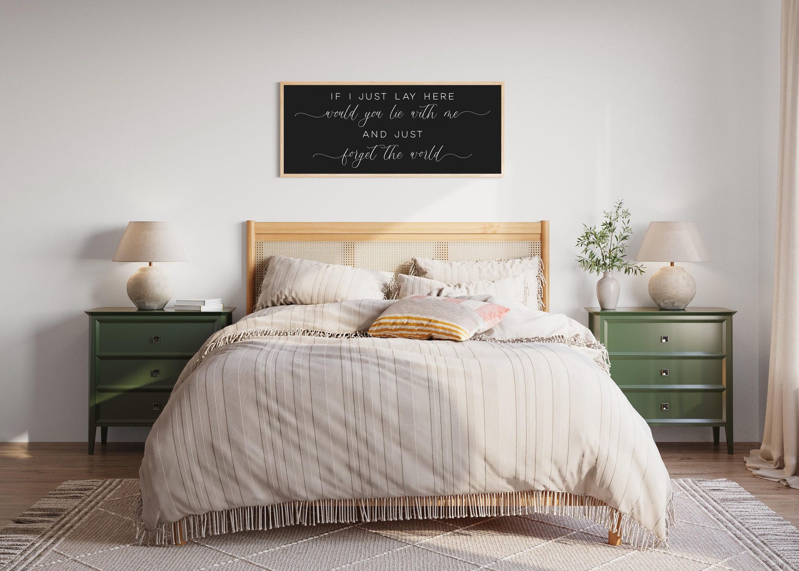 Master Bedroom Signs, Bedroom Decor, Over the Bed Wall Decor, If I Lay ...