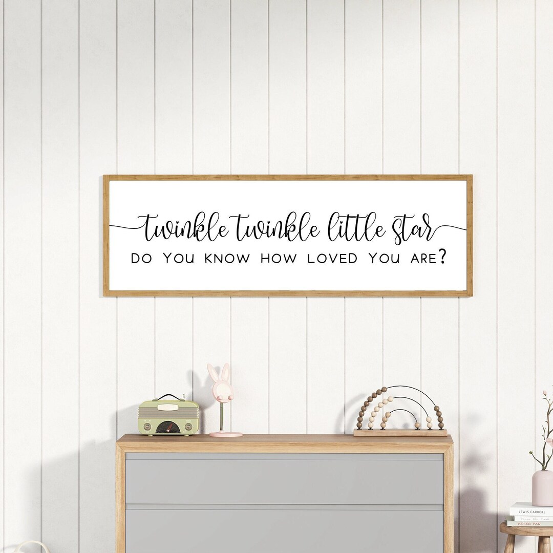 Twinkle Twinkle Little Star Sign, Nursery Sign, Baby Room Wall Art ...