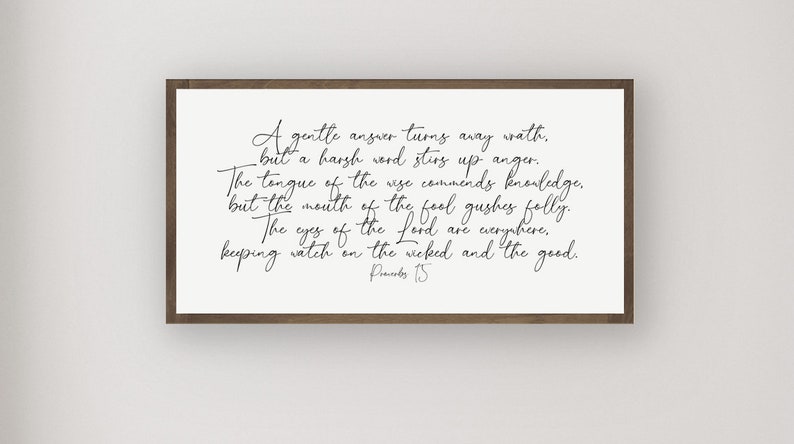 Custom Bible Verse Wall Art-custom Scripture-wood Framed | Etsy