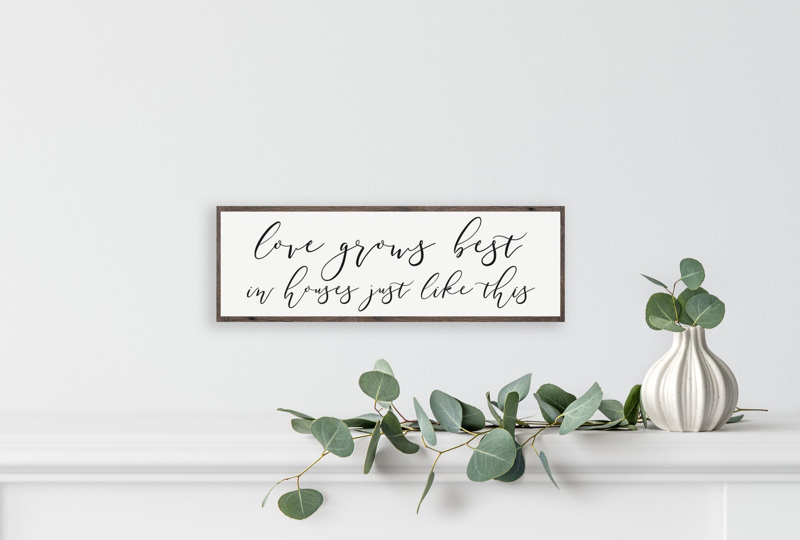 Love Grows Best in Little Houses Sign Living Room Wall Decor - Etsy