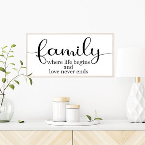 Family Wall Decor Family Sign Living Room Wall Decor - Etsy