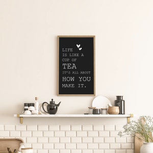 Tea Signs for Kitchen, Tea Sign, Life is Like a Cup of Tea Sign ...