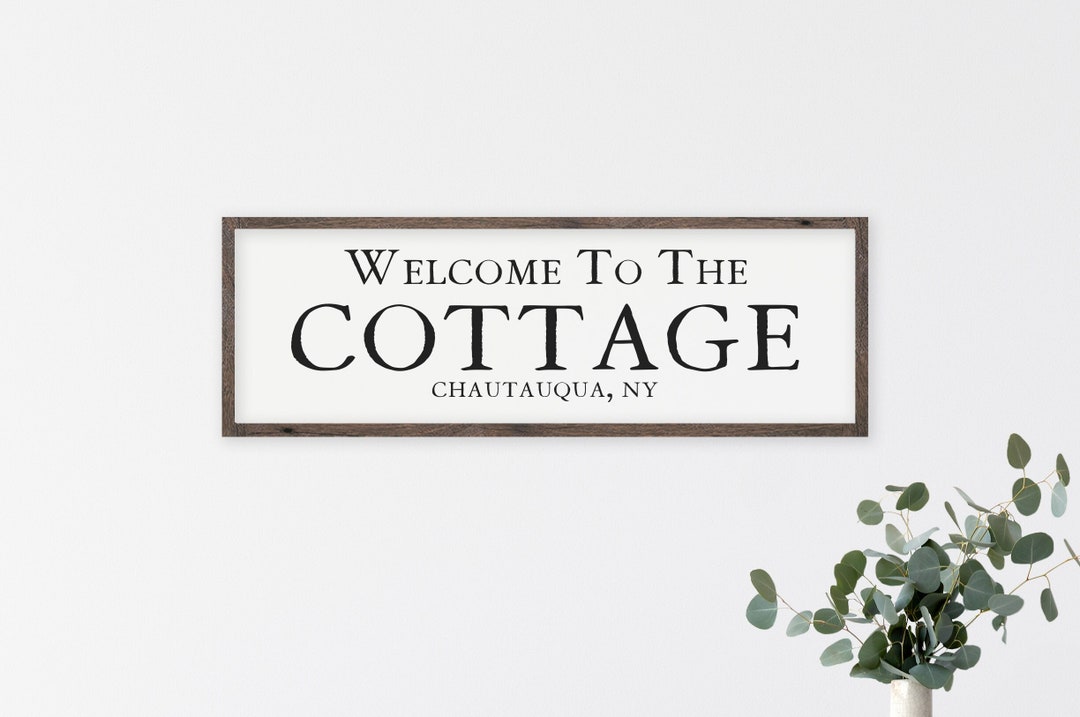 Personalized Welcome to the Cottage Sign Custom Wood Sign - Etsy