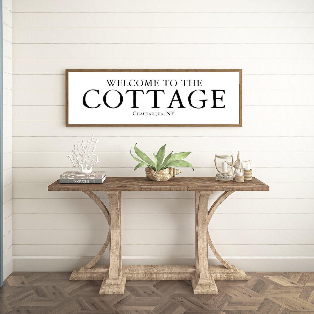 Personalized Welcome to the Cottage Sign, Custom Wood Sign, Sign for ...