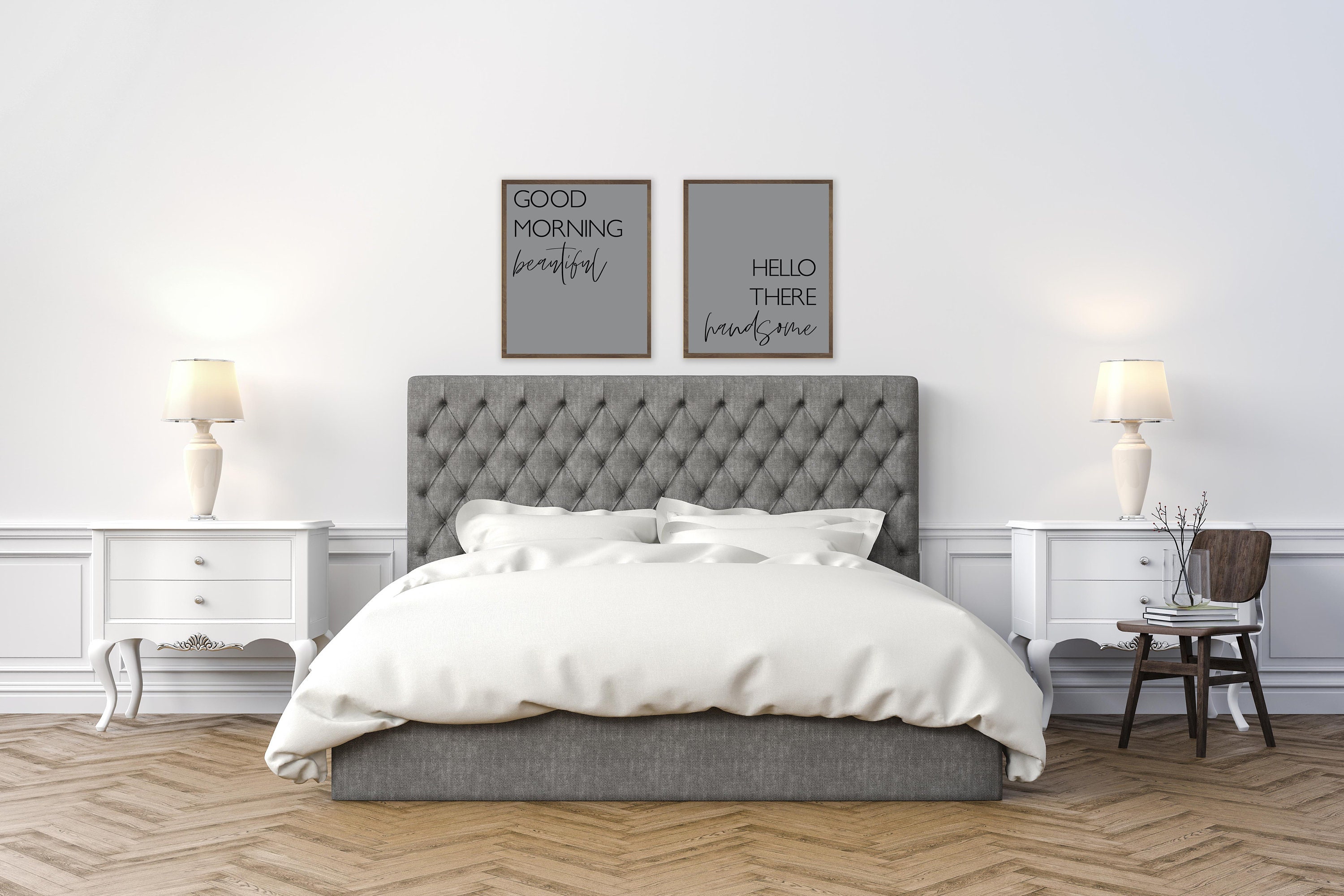 Good Morning Beautiful Hello There Handsome Signs Couples - Etsy