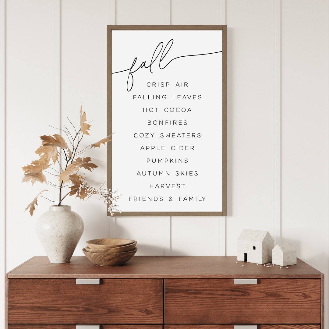 Fall Wood Signs, Autumn Decor, Fall Wall Art, Fall Family Sign ...