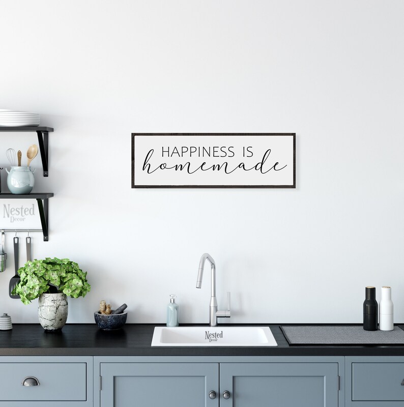 Kitchen Signs Kitchen Wall Decor Happiness is Homemade - Etsy