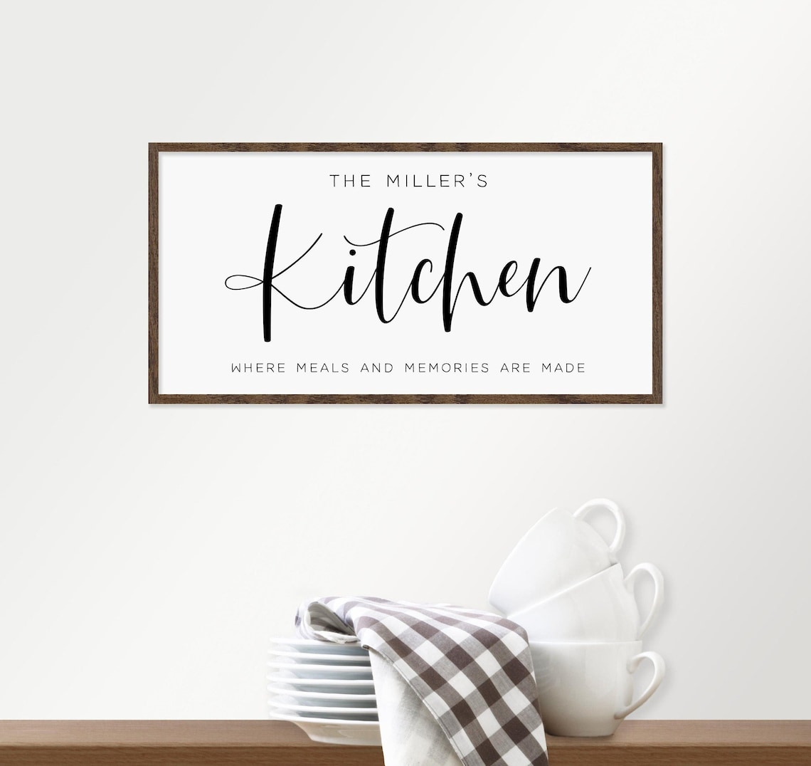 Personalized Kitchen Sign Custom Kitchen Signs Wood Sign - Etsy