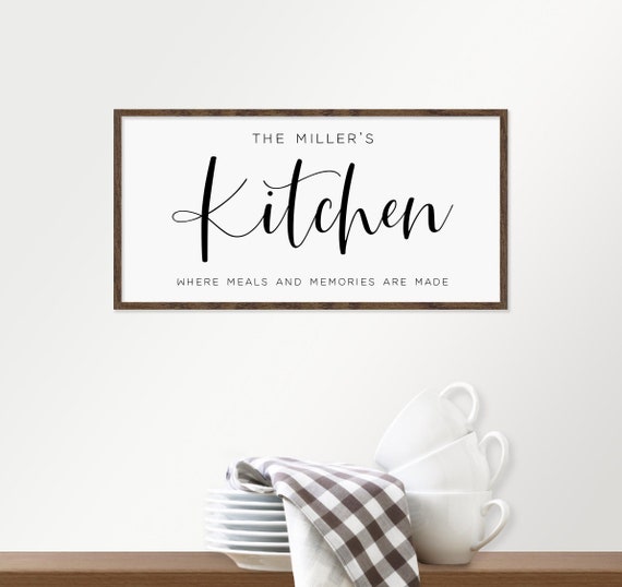 Personalized Kitchen Sign Custom Kitchen Signs Wood Sign - Etsy
