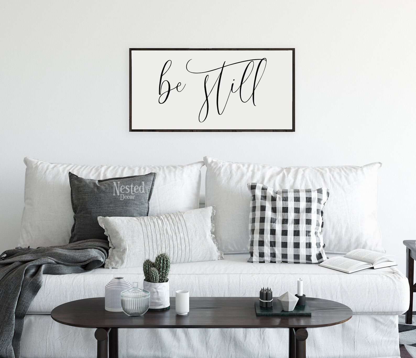 Be Still Bible Verse Wall Art Scripture Sign Wood Framed | Etsy