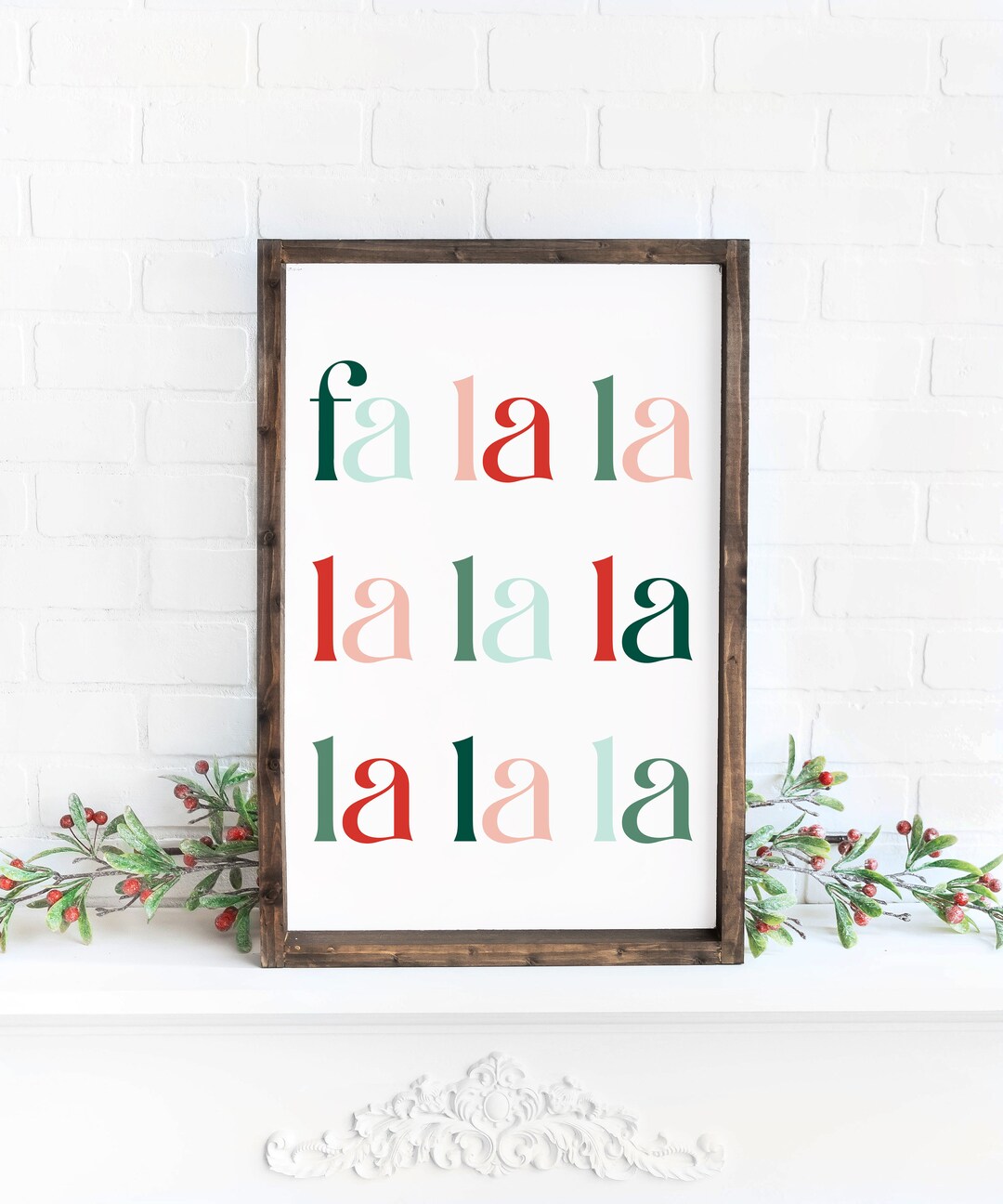Christmas Signs, Falalala Sign, Wooden Christmas Signs, Christmas Wall ...