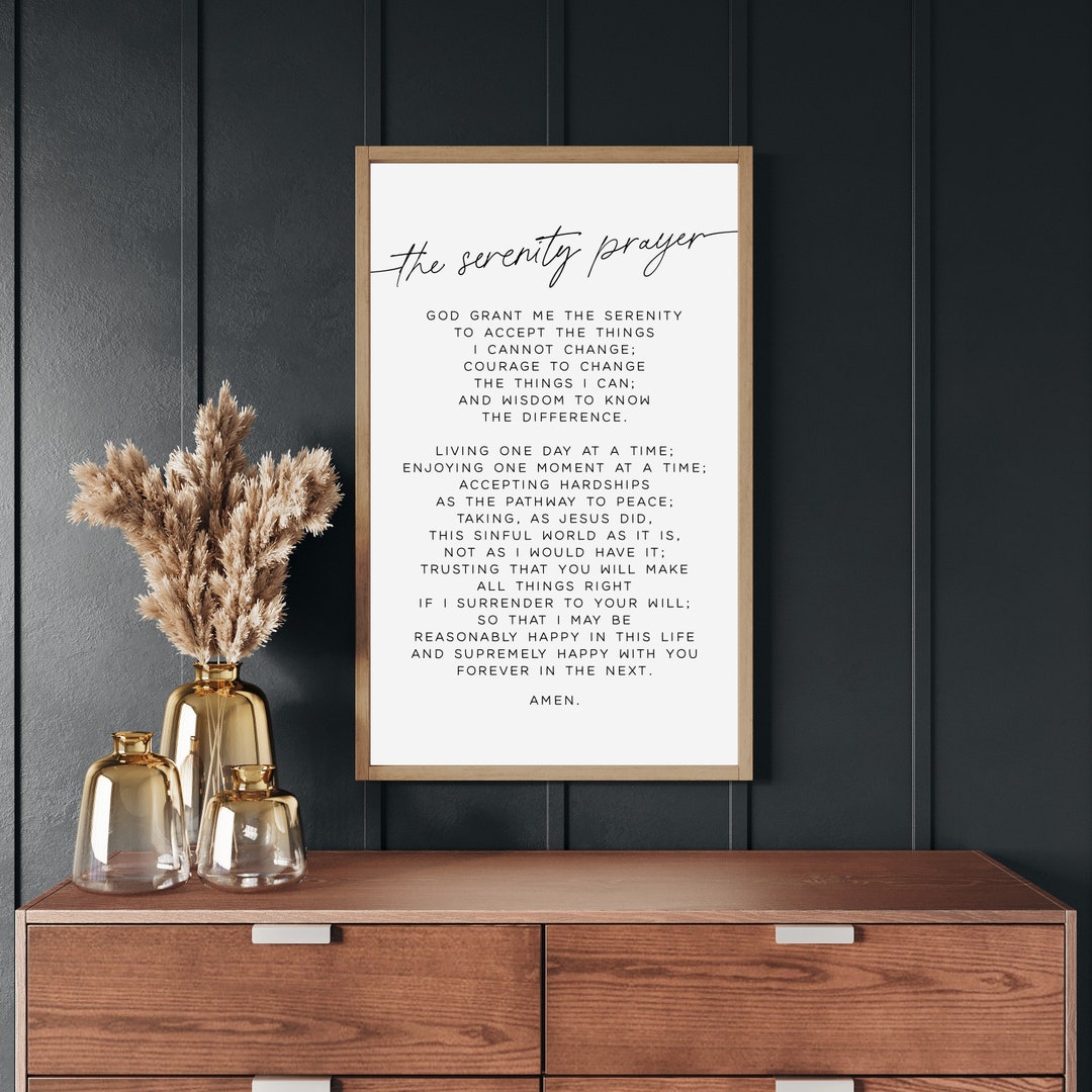 Inspirational Signs, Serenity Prayer Wall Art, God Grant Me the ...