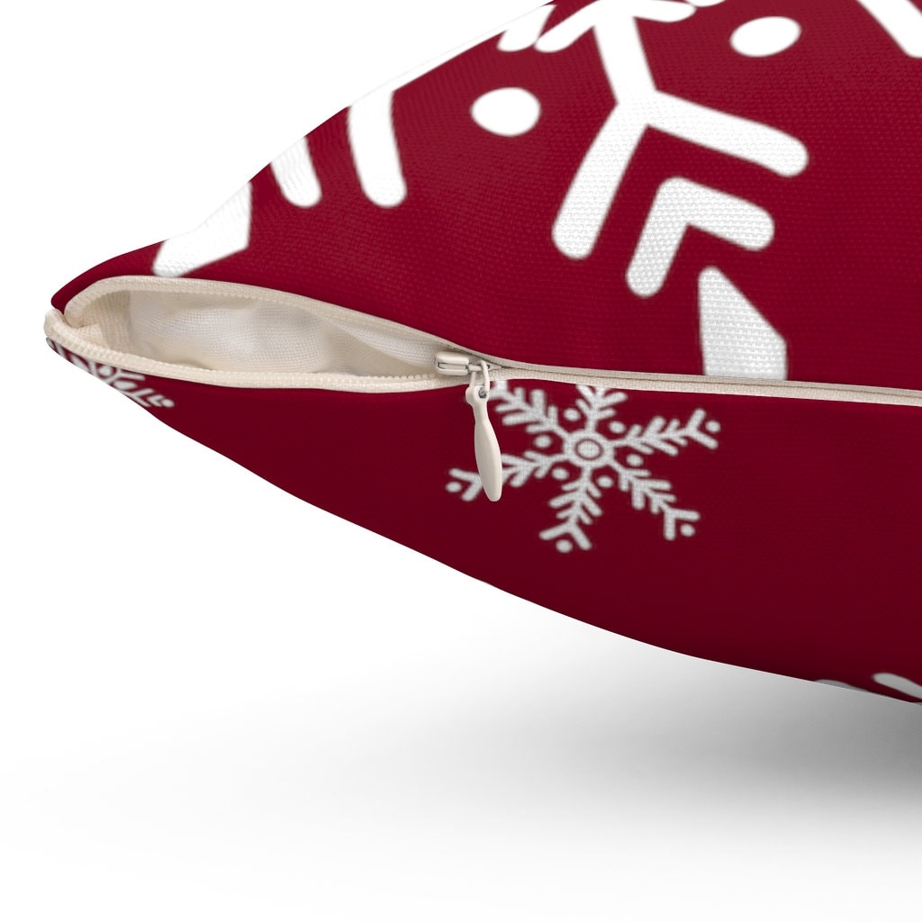 Red Snowflake Pillow Outdoor Christmas Pillows Christmas - Etsy