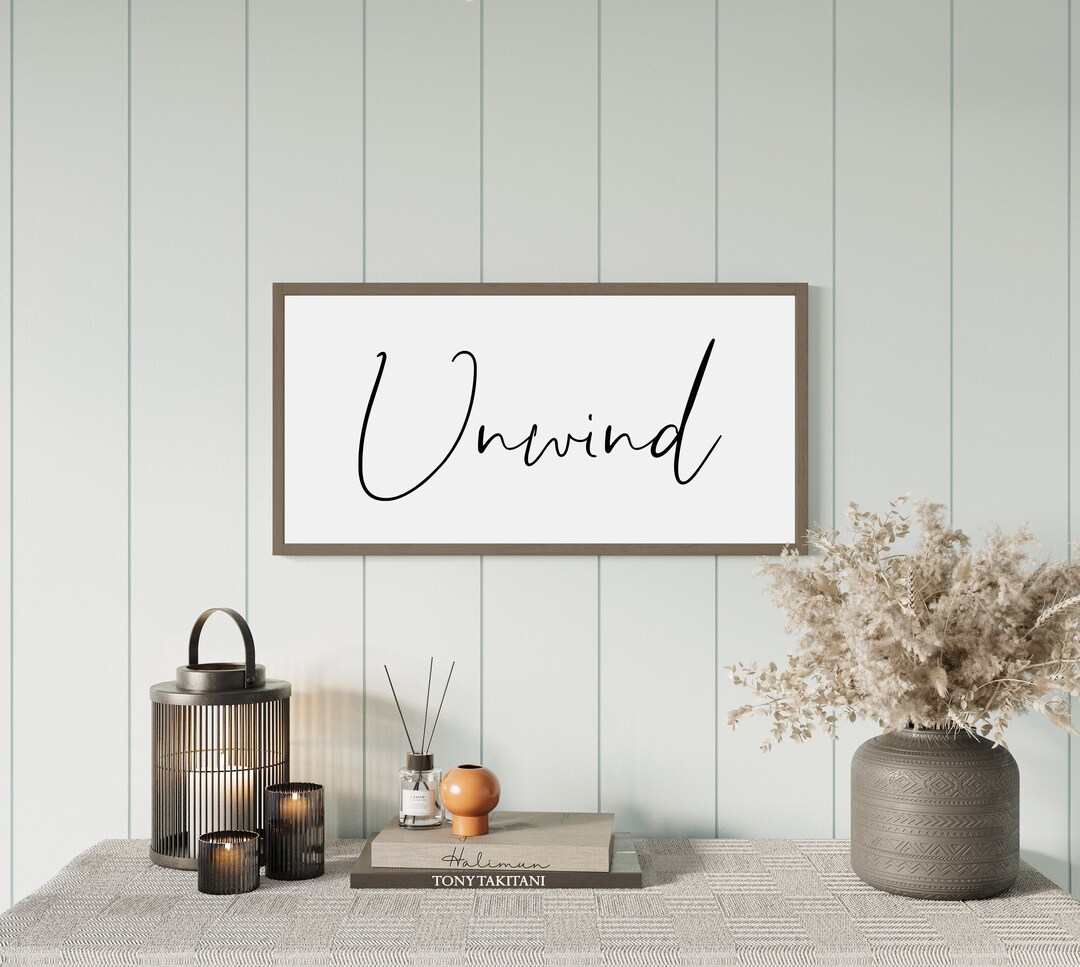 Unwind Bathroom Wall Decor-wood Sign-wall Art for Bathroom-farmhouse ...