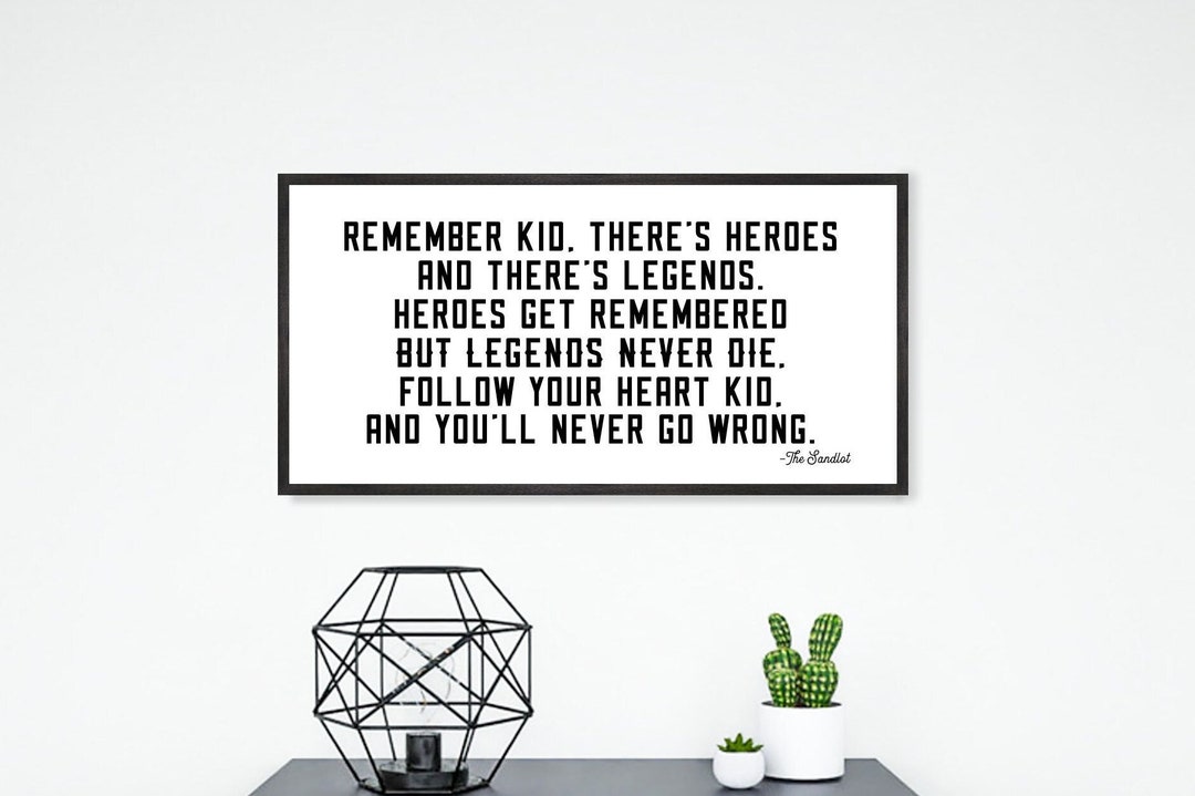 The Sandlot Quote Sign Kids Room Decor Boys Bedroom Wall - Etsy