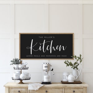 Personalized Kitchen Sign, Custom Kitchen Signs, Wood Sign, Last Name ...