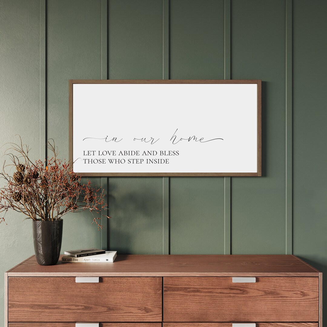 Let Love Abide Sign, Entry Way Sign, Home Wall Decor, Wood Signs ...