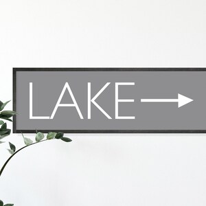 Lake Sign With Direction, Custom Directional Sign, Lake House Decor ...