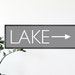 Lake Sign With Direction, Custom Directional Sign, Lake House Decor ...