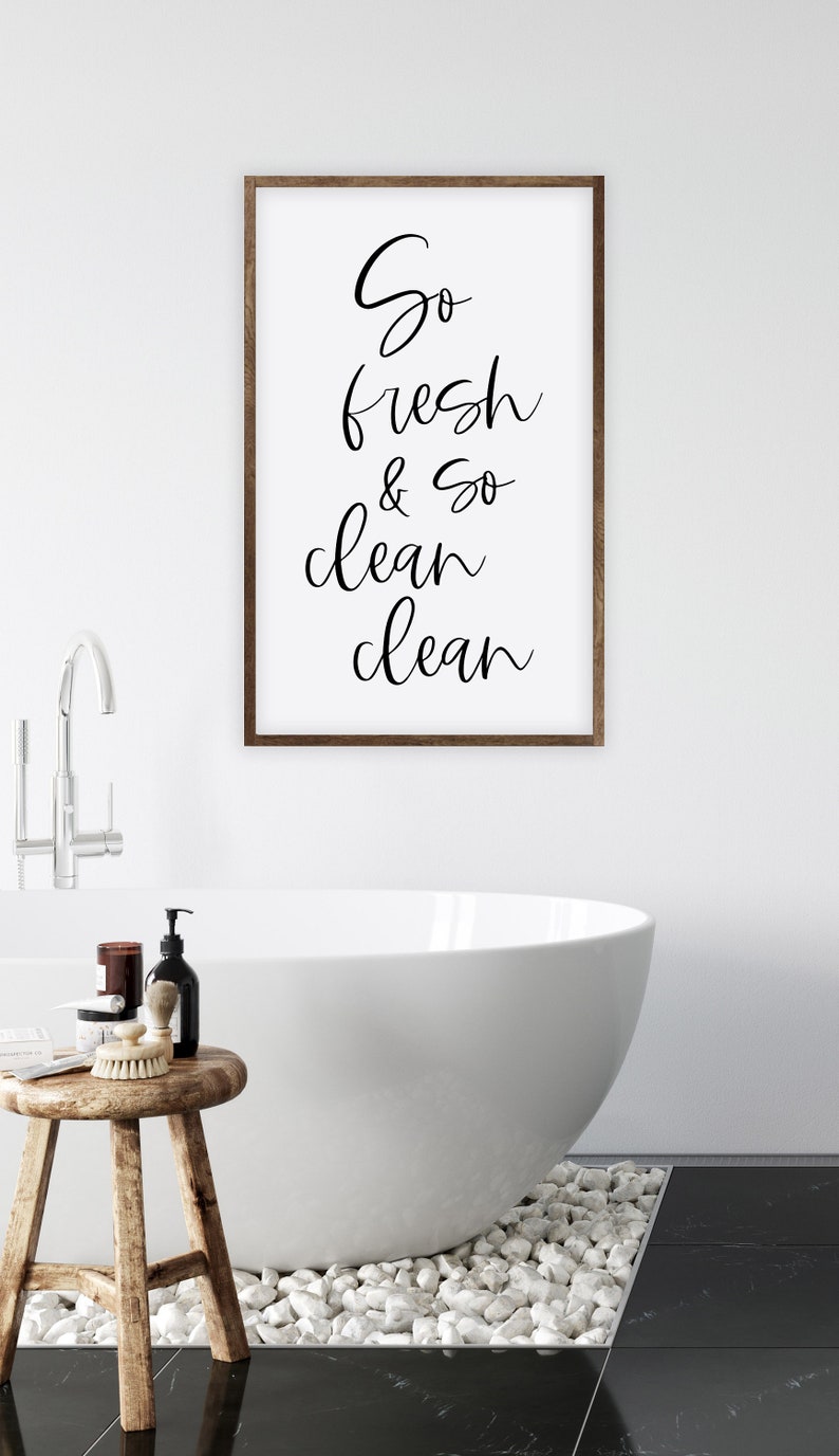 Bathroom Wall Decor so Fresh and so Clean Clean Sign - Etsy