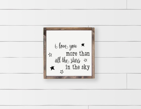 Playroom Wall Art Nursery Decor I Love You More Than All | Etsy